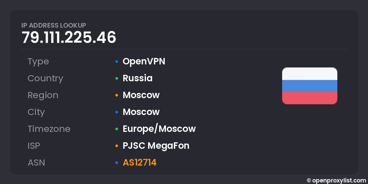 Open Proxy List — VPN Server Russia #1338549