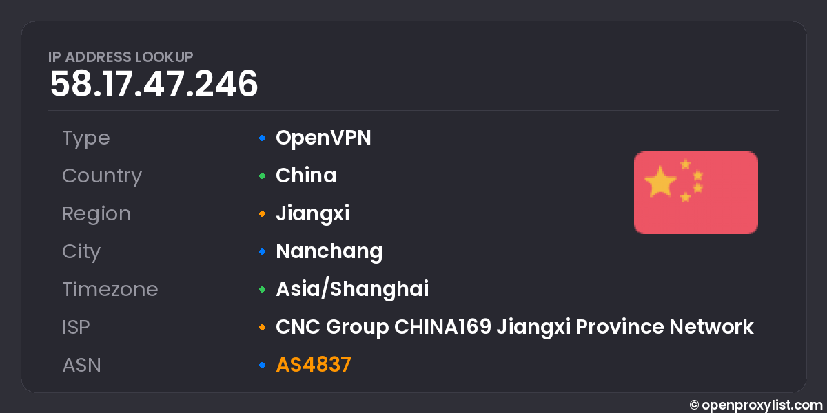 Open Proxy List — VPN Server China #31419