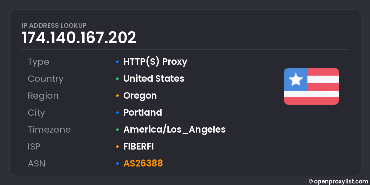 Open Proxy List — HTTP(S) Proxy Server United States #8899525