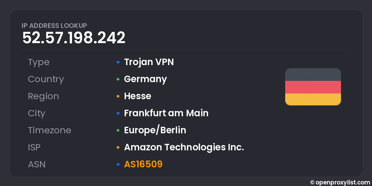 Open Proxy List — Trojan VPN Server Germany #12237337