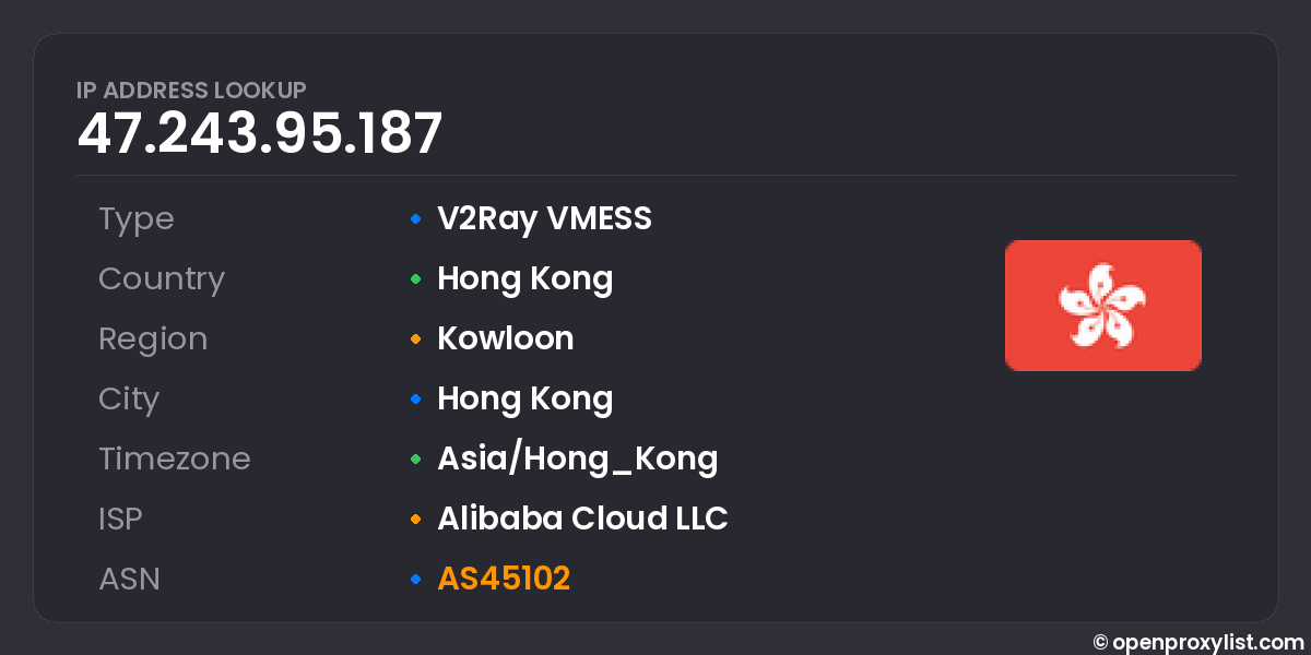 Open Proxy List — V2Ray vmess Server Hong Kong #12276580