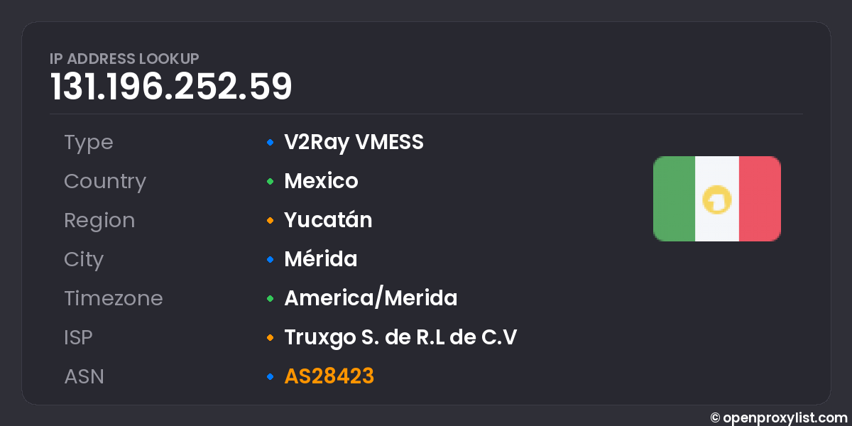 Open Proxy List — V2Ray vmess Server Mexico #12297648